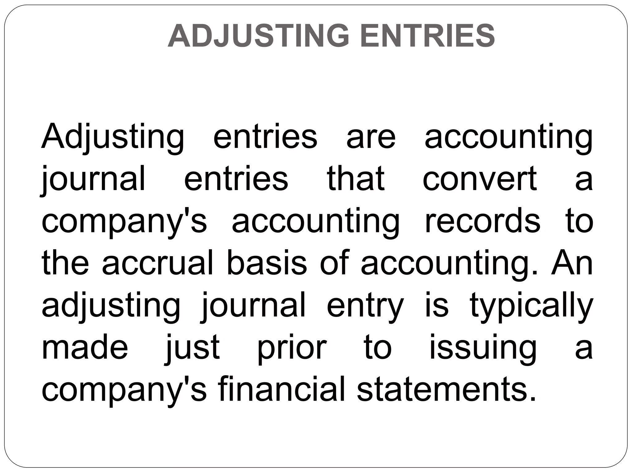 Adjusting entries in Final accounts | PPTX