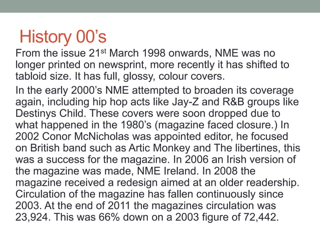 NME Case Study | PPTX | Music | Entertainment