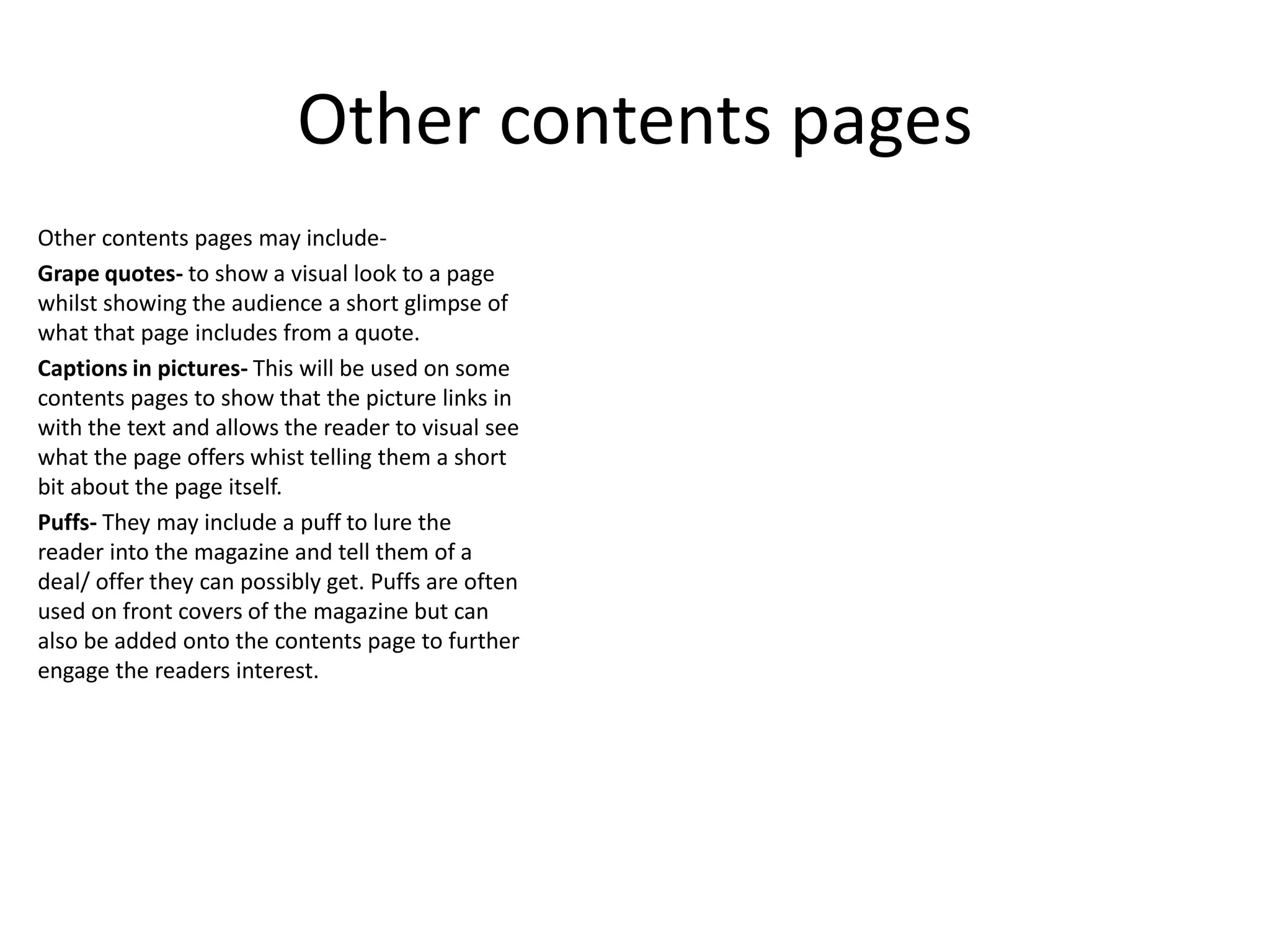 Nme contents page | PPTX