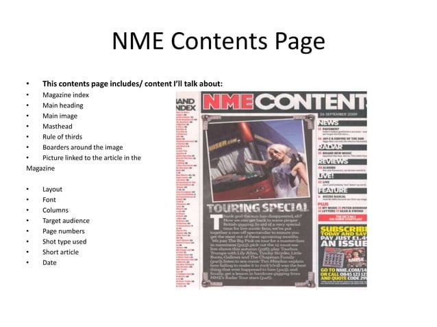 Nme contents page | PPT