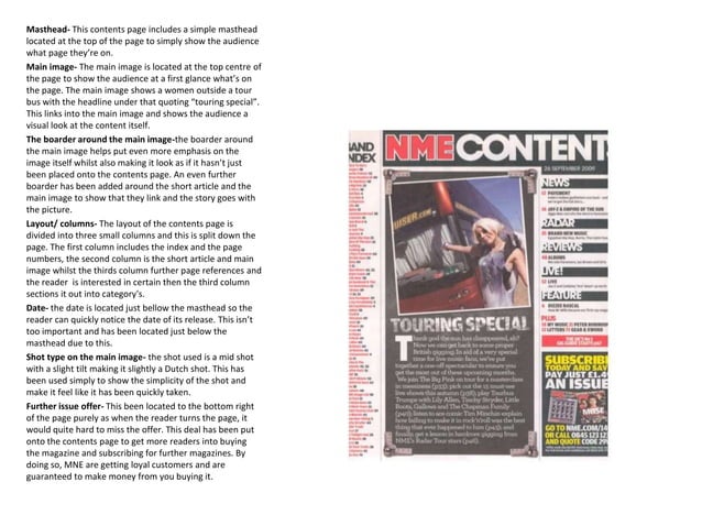 Nme contents page | PPT