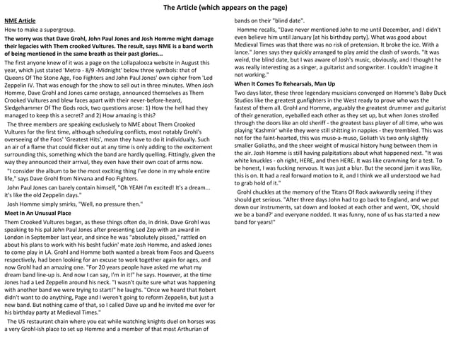 NME Feature Analysis | PPTX