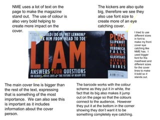 NME front cover analysis | PPT