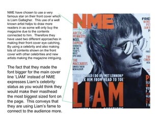 NME front cover analysis | PPT