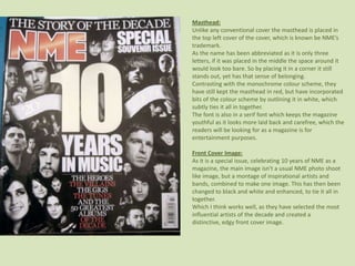 Nme Front Cover Analysis | PPT