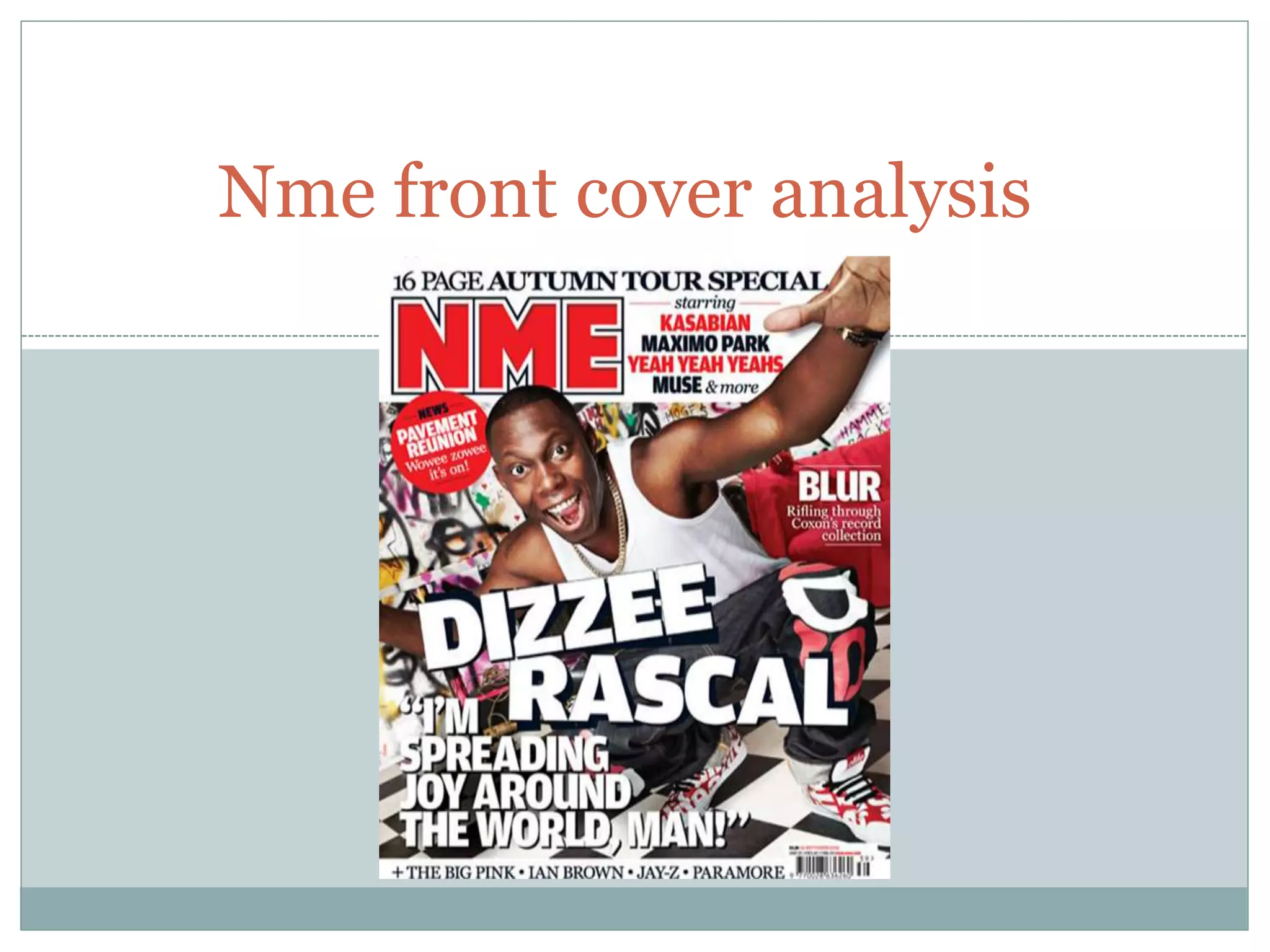 Nme front cover analysis | PPTX