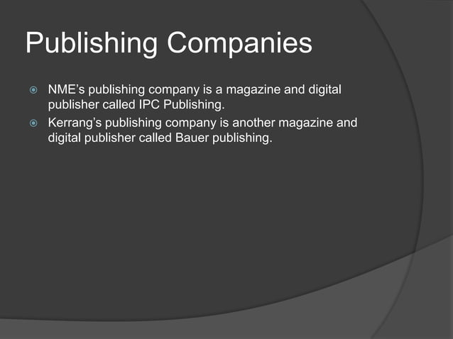 NME & Kerrang! Presentation | PPT