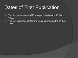 NME & Kerrang! Presentation | PPT