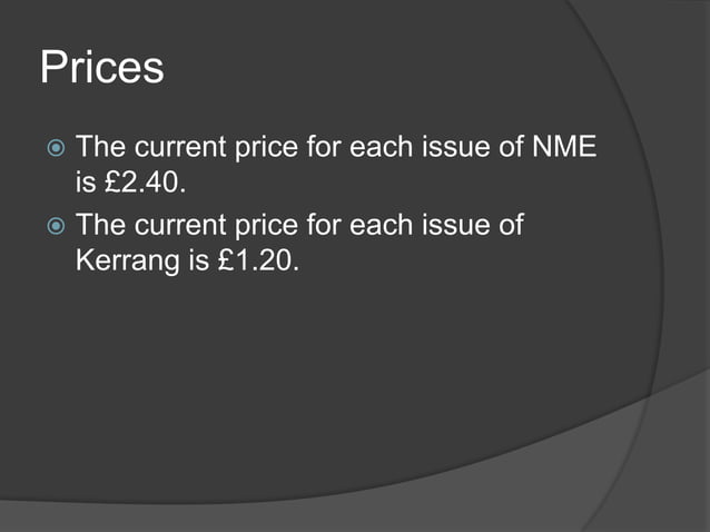 NME & Kerrang! Presentation | PPT