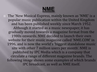 Nme Magazine Analysis | PPTX