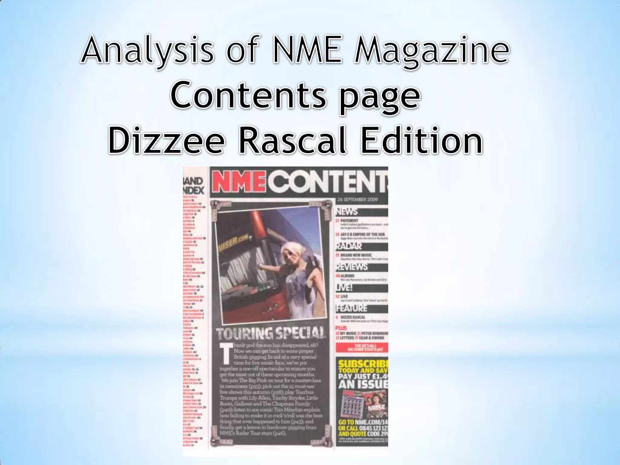 Nme magazine analysis | PPT