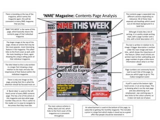 Nme magazine powerpoint | PPTX