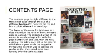NME Music Magazine Analysis | PPTX | Music | Entertainment