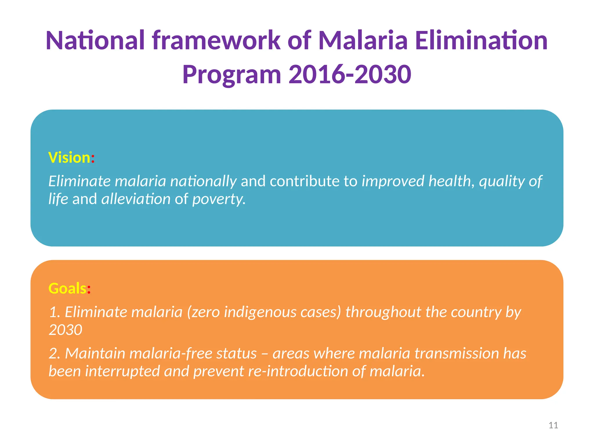 national malaria elimination programme cm | PPTX