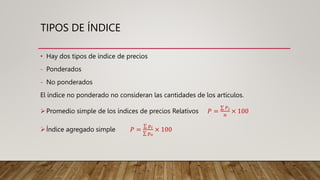 Número Índice Matematica estadistica dos | PPTX