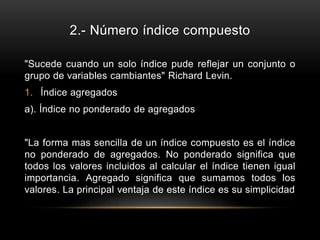 Número índice economicos | PPTX