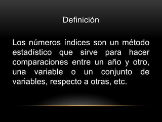 Número índice economicos | PPTX