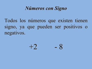 Números con signo | PPT