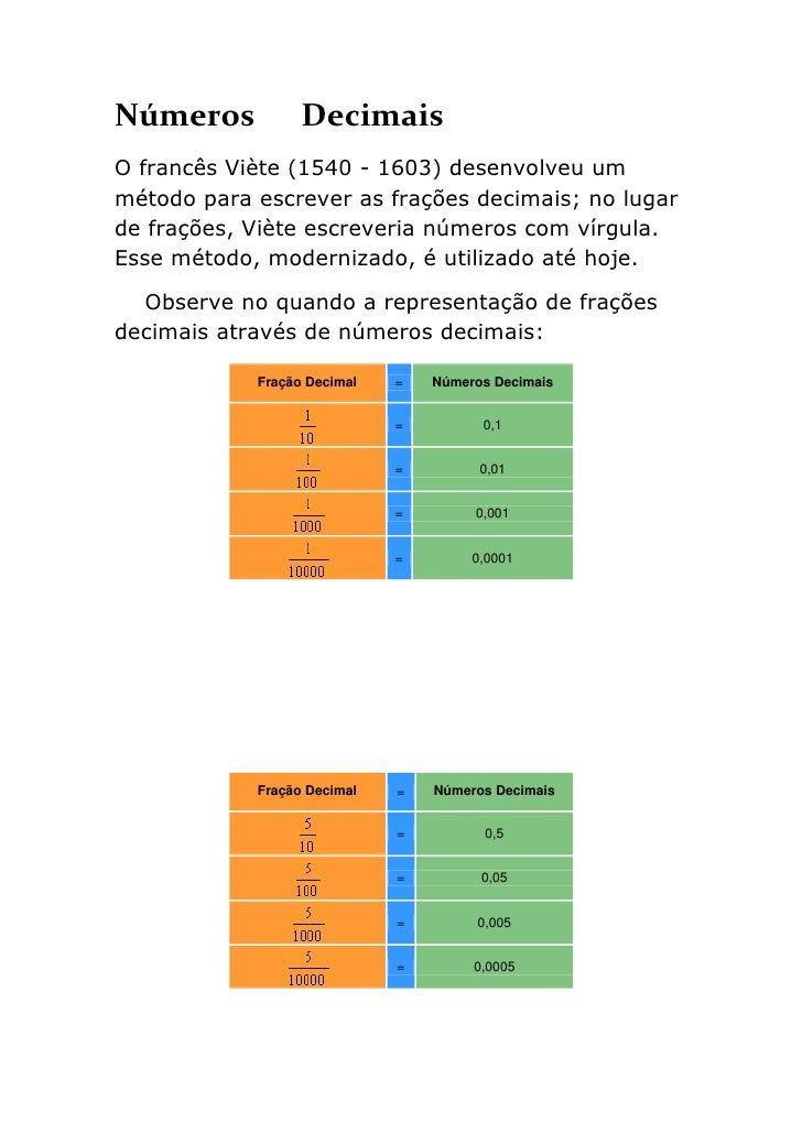 NúMeros Decimais