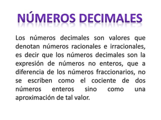 Números decimales | PPTX