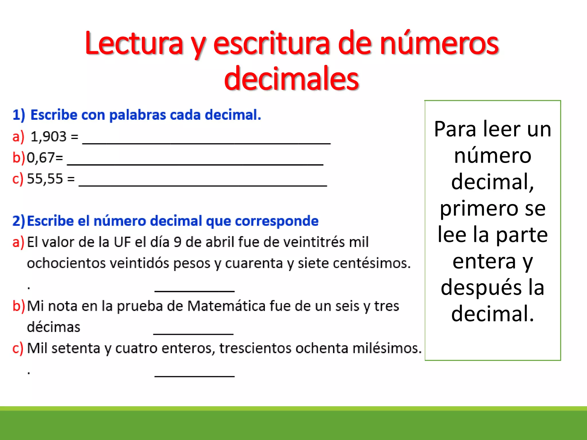 Números decimales 1 | PPT