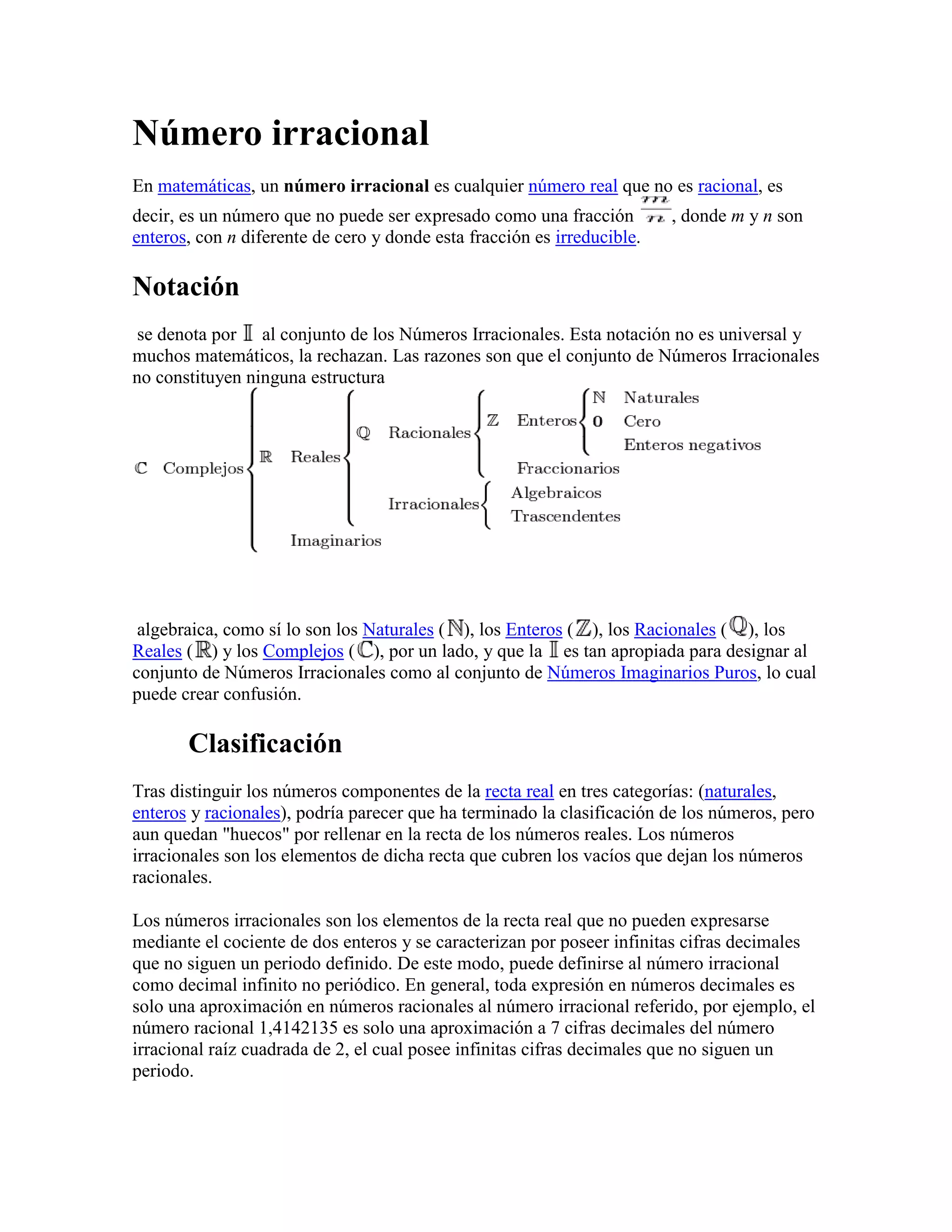 Números irracionales | DOCX