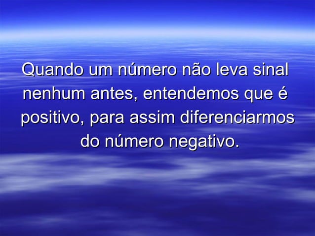 Números negativos | PPT