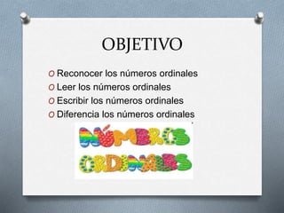 Números ordinales | PPTX