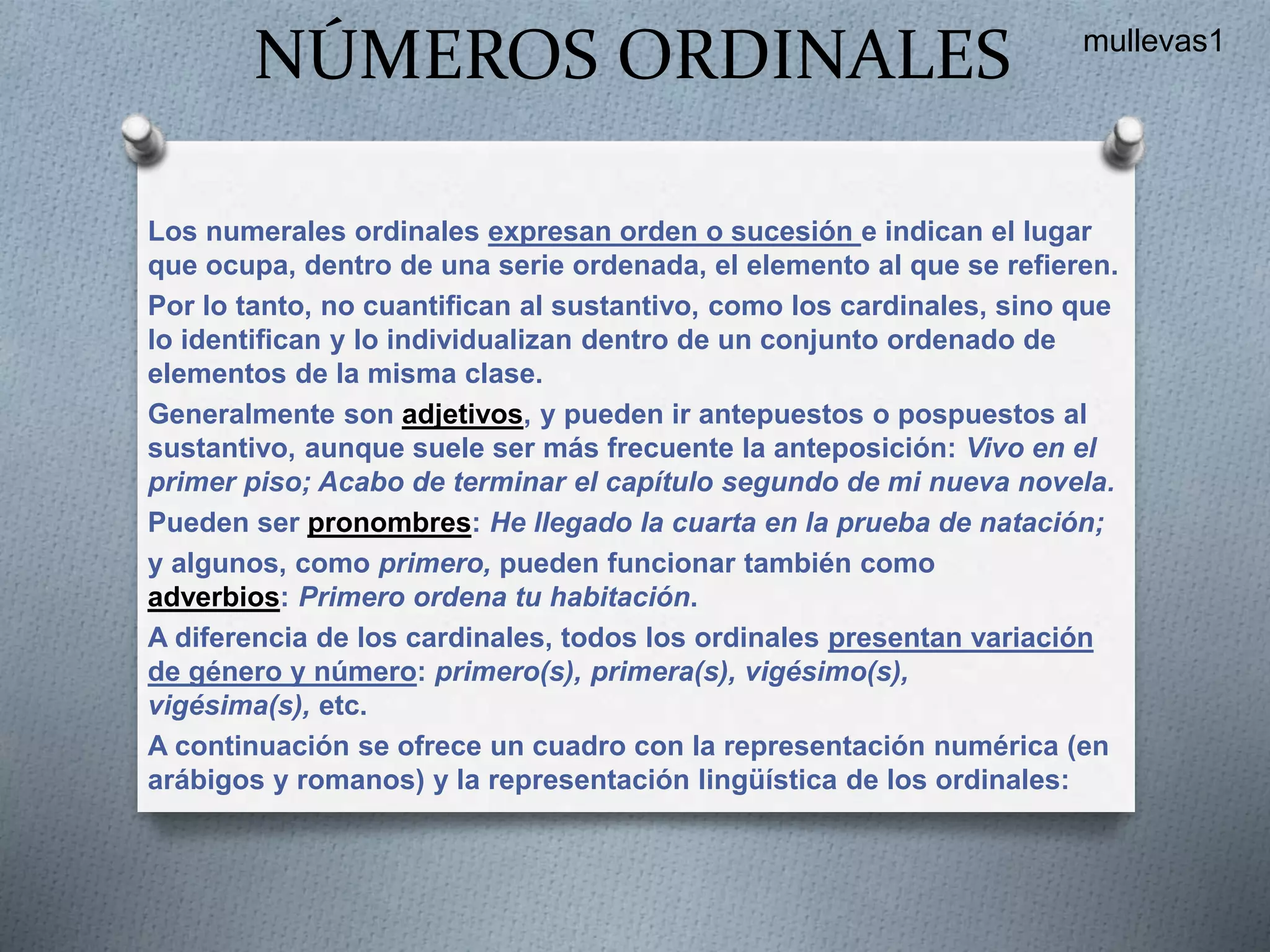 Números ordinales | PPTX | Anniversary | Personal Celebrations & Life ...