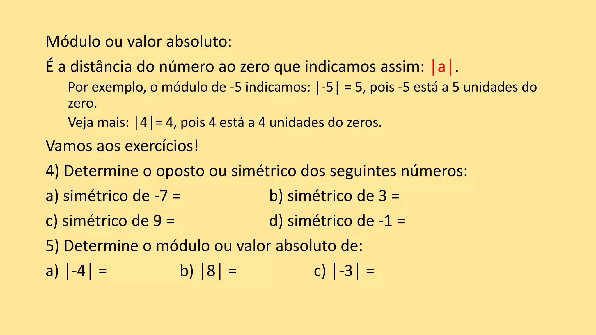 Números positivos e negativos. apresentação e aplicações | PPT