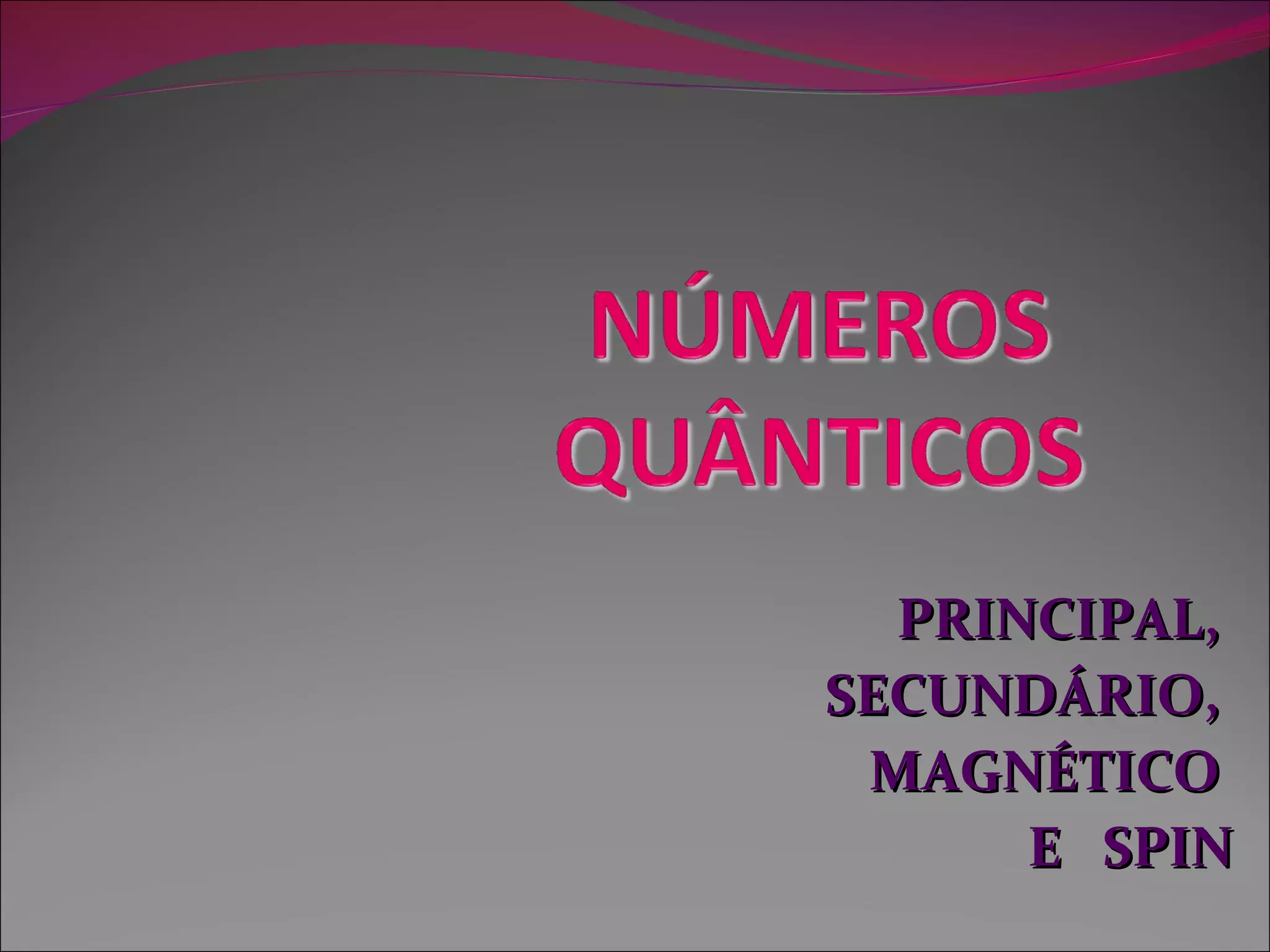 Números quânticos | PPT