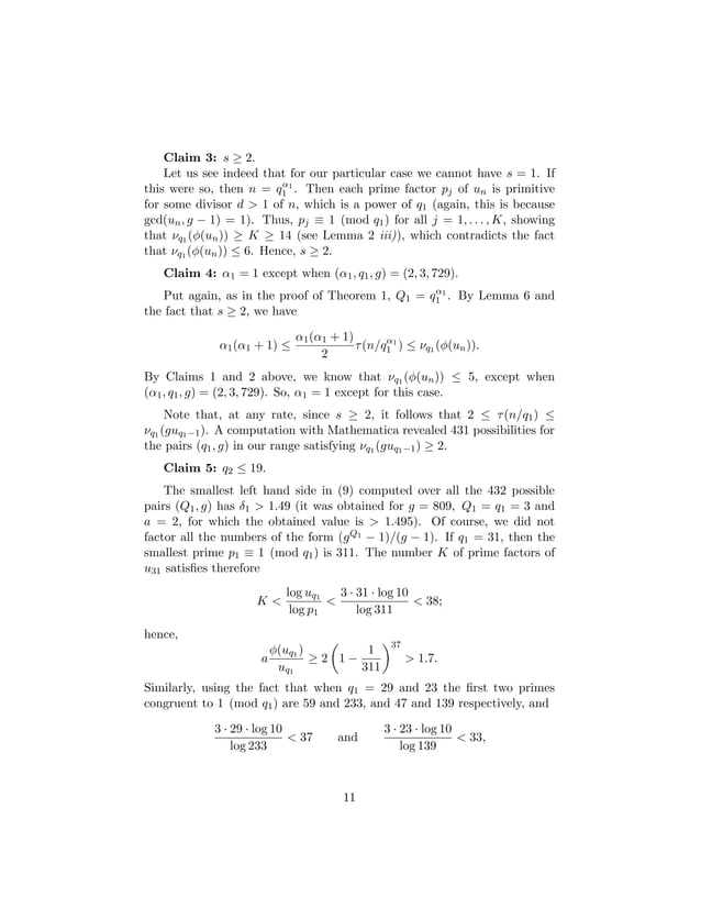 Números repunits de lehmer | PDF