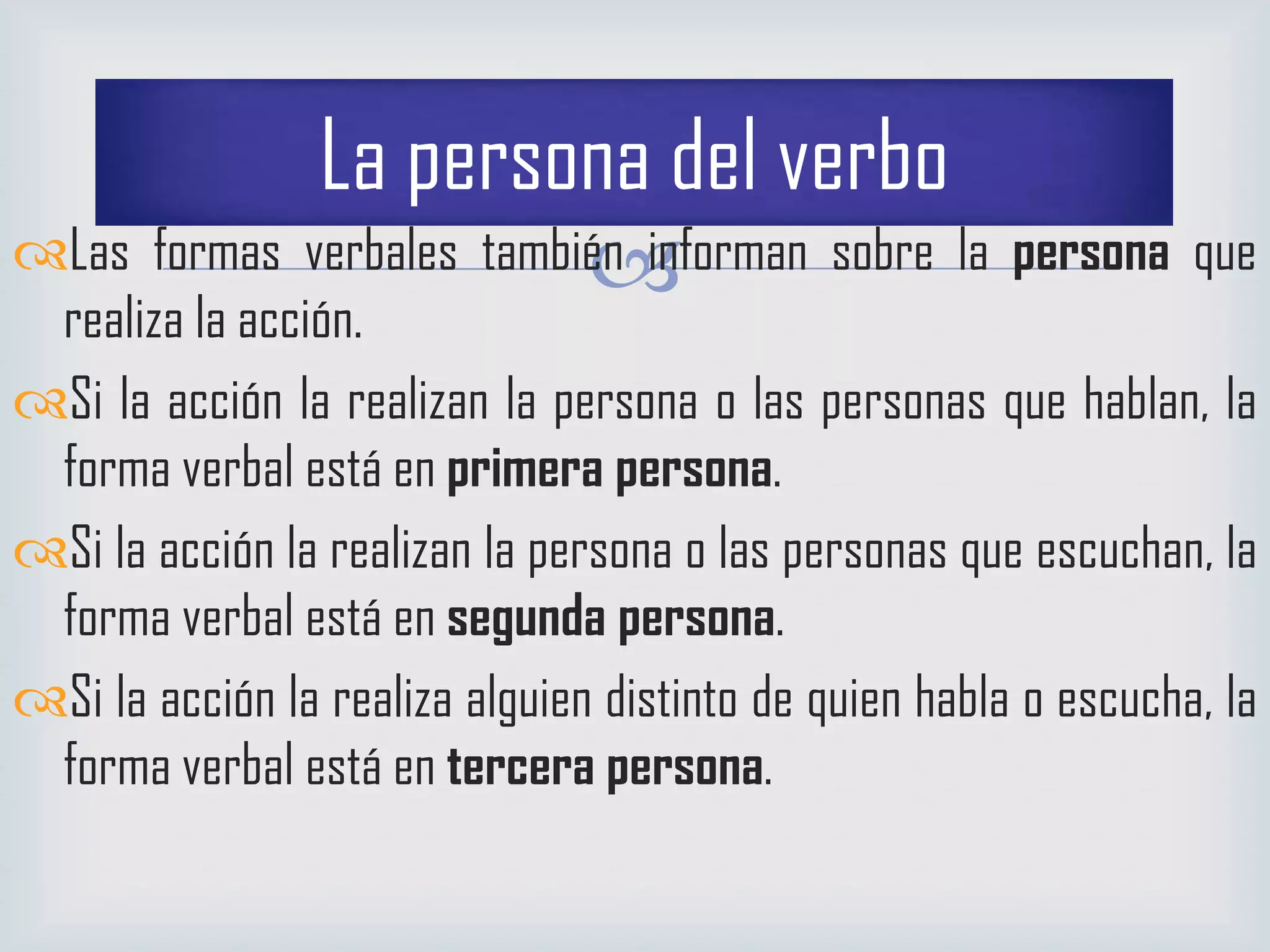 Número y persona del verbo | PPT