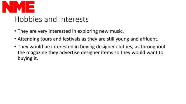 Nme target audience analysis | PPTX