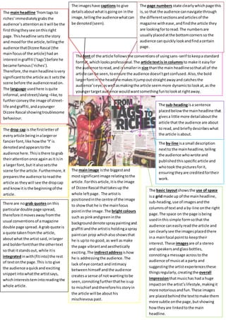 Nme task 2c analysing double page spread | PDF