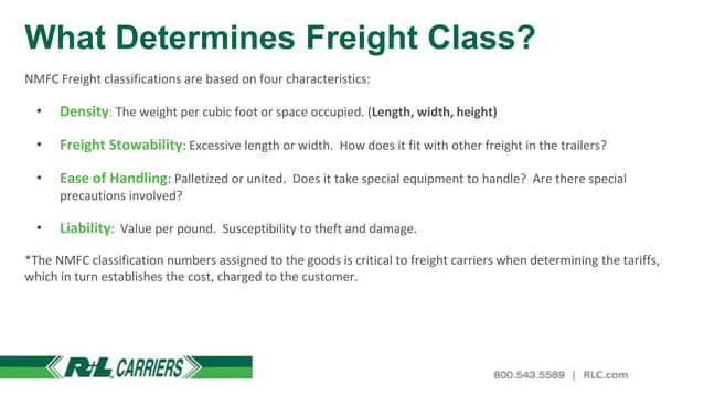 National Motor Freight Classification: A Basic Understanding | PPTX ...