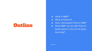 NMF in PyTorch | PDF