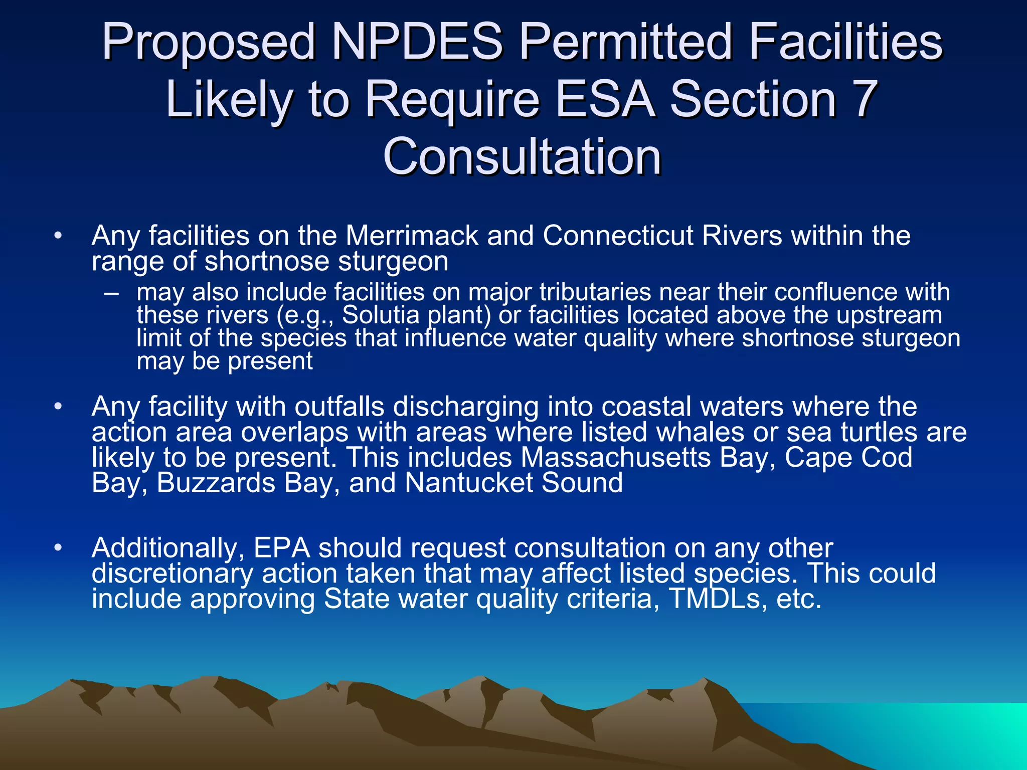 NERO ESA Section 7 presentation to EPA | PPT