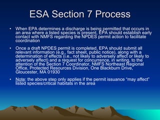 NERO ESA Section 7 presentation to EPA | PPT
