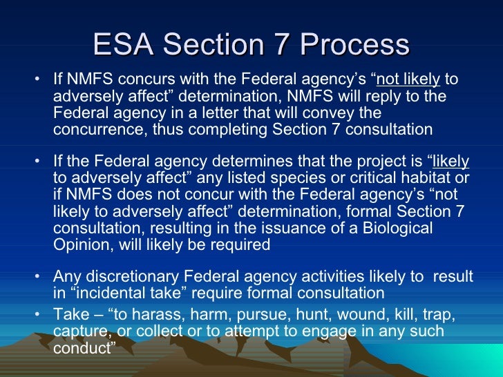 NERO ESA Section 7 presentation to EPA