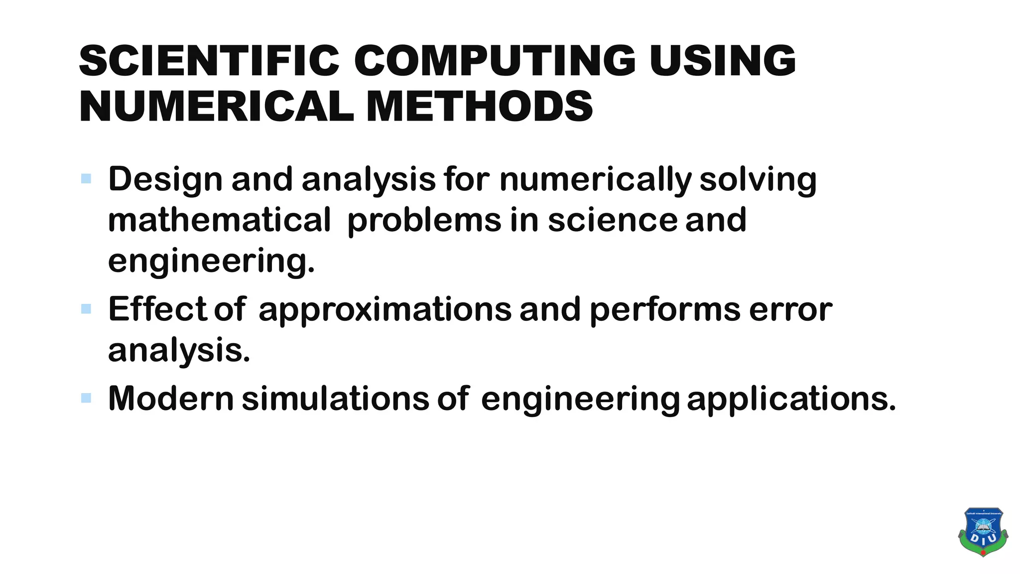 NUMERICAL METHOD AND ITS APPLICATION | PPT