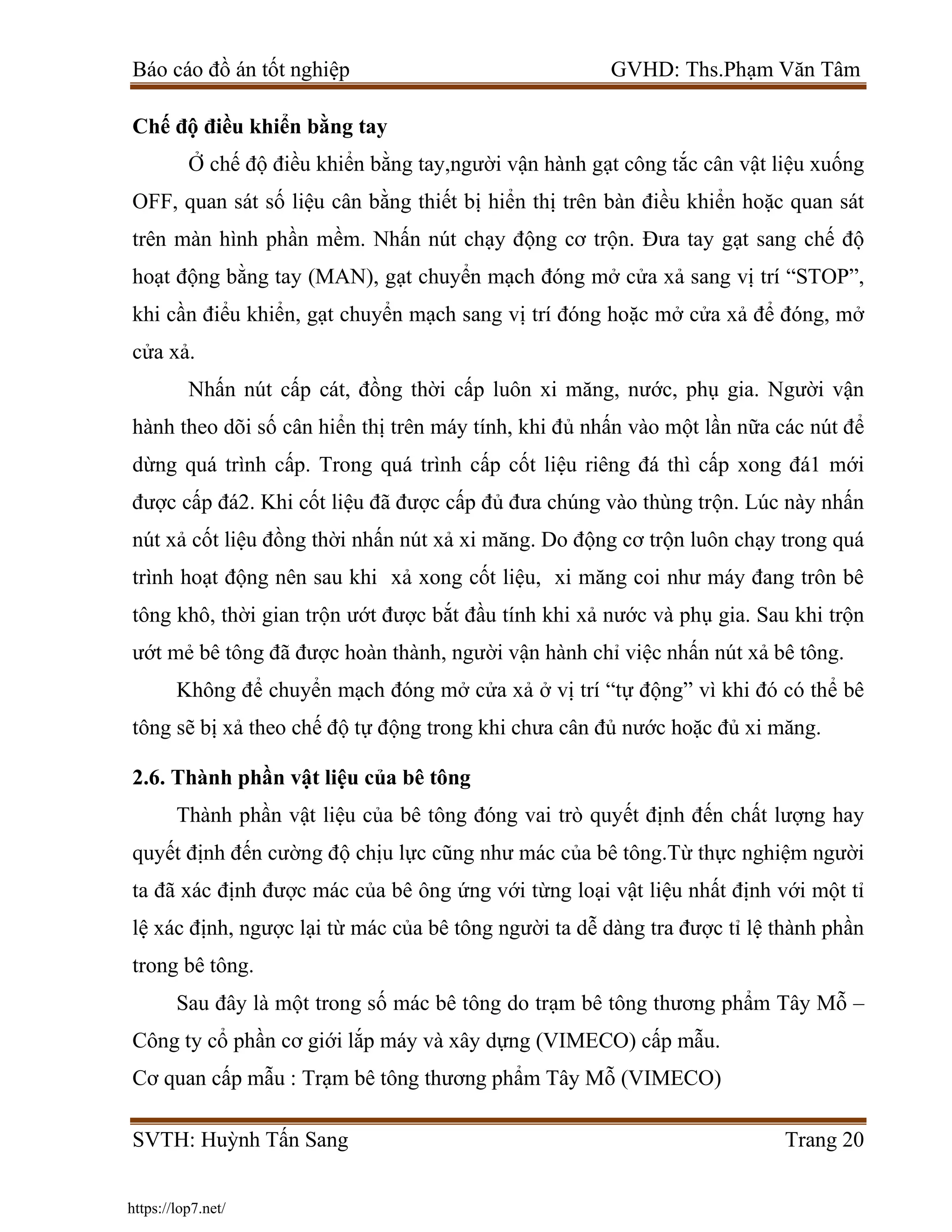 Đồ án Mô hình giám sát trạm trộn bê tông qua Wincc, step7-300 | PDF