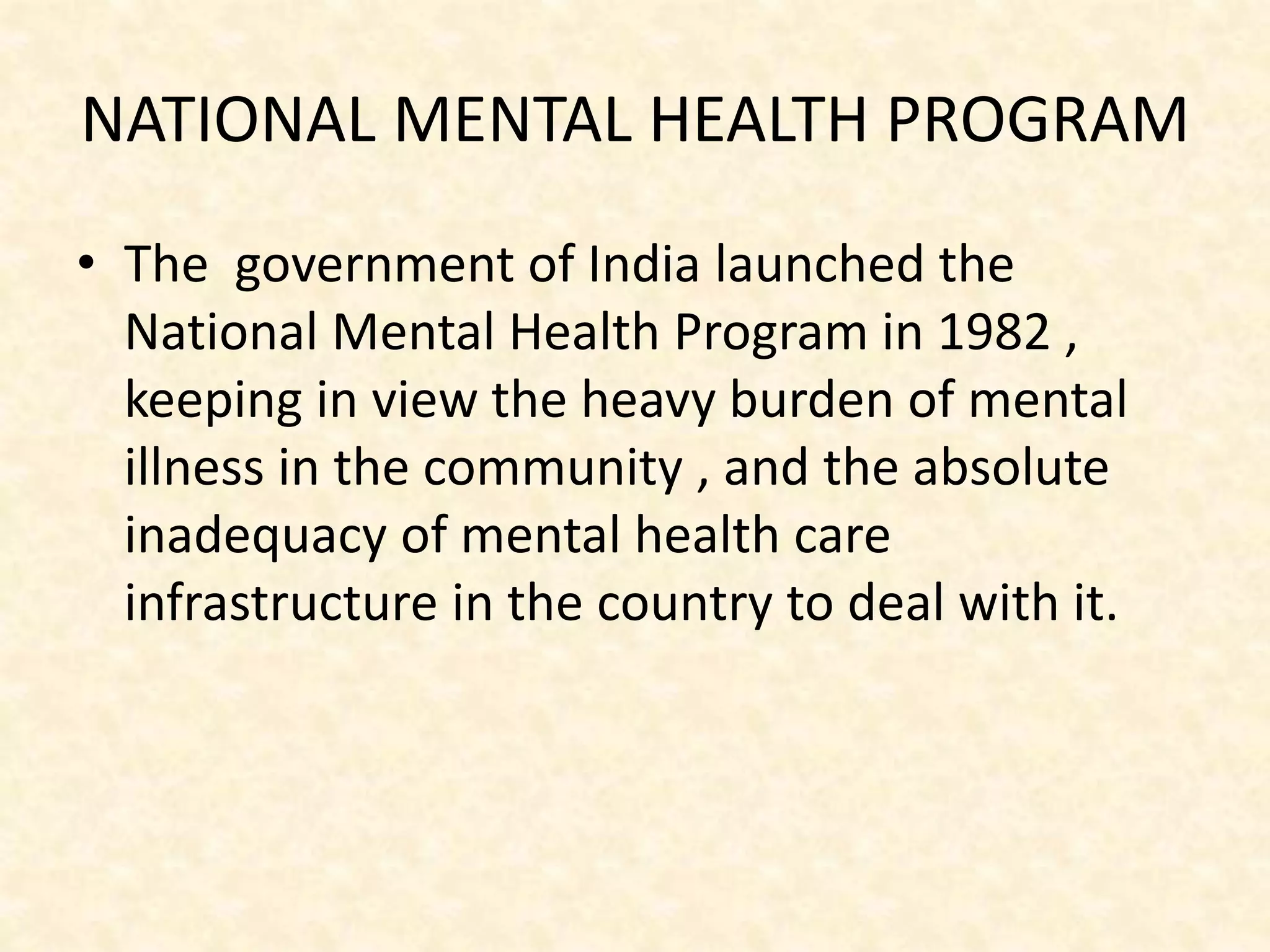 National mental health program | PPT