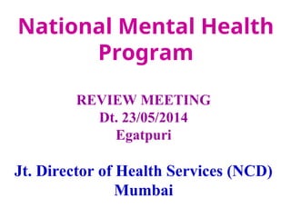 National mental health programs, NHMP , . | PPT