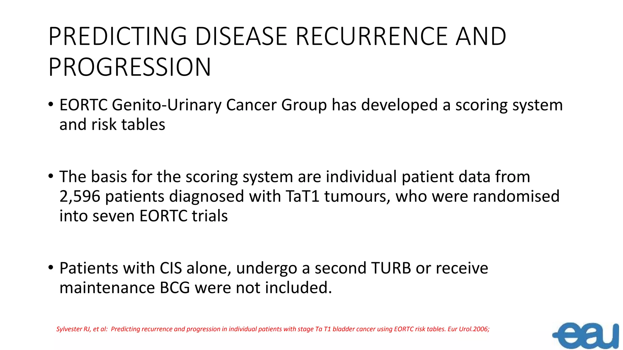 Nmibc, NON MUSCLE INVASIVE BLADDER CANCER | PPTX