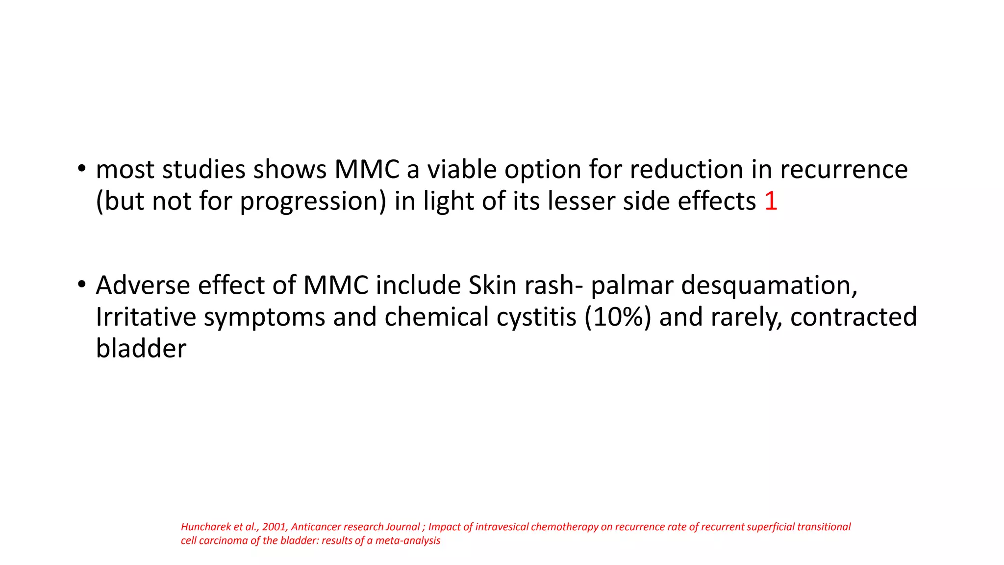 Nmibc, NON MUSCLE INVASIVE BLADDER CANCER | PPTX