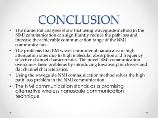 B.tech Seminar on NANO SCALE MAGNETO INDUCTIVE COMMUNICATION | PPT