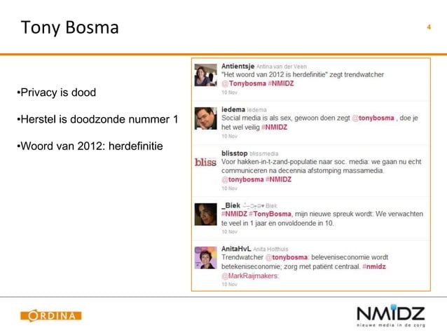 Overview Nieuwe Media in de Zorg event | PPTX