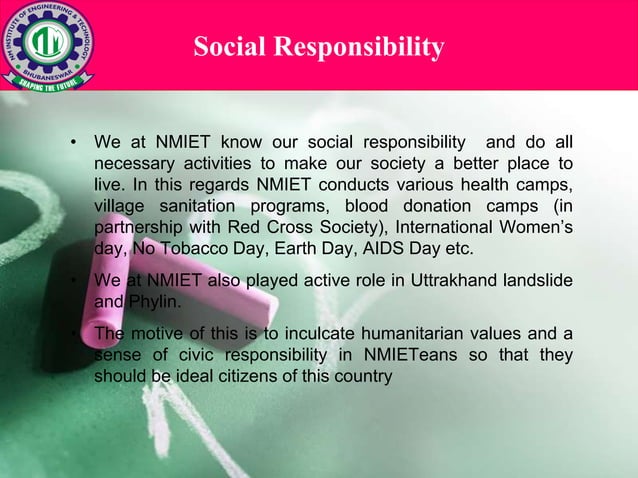 Nmiet presentation | PPT