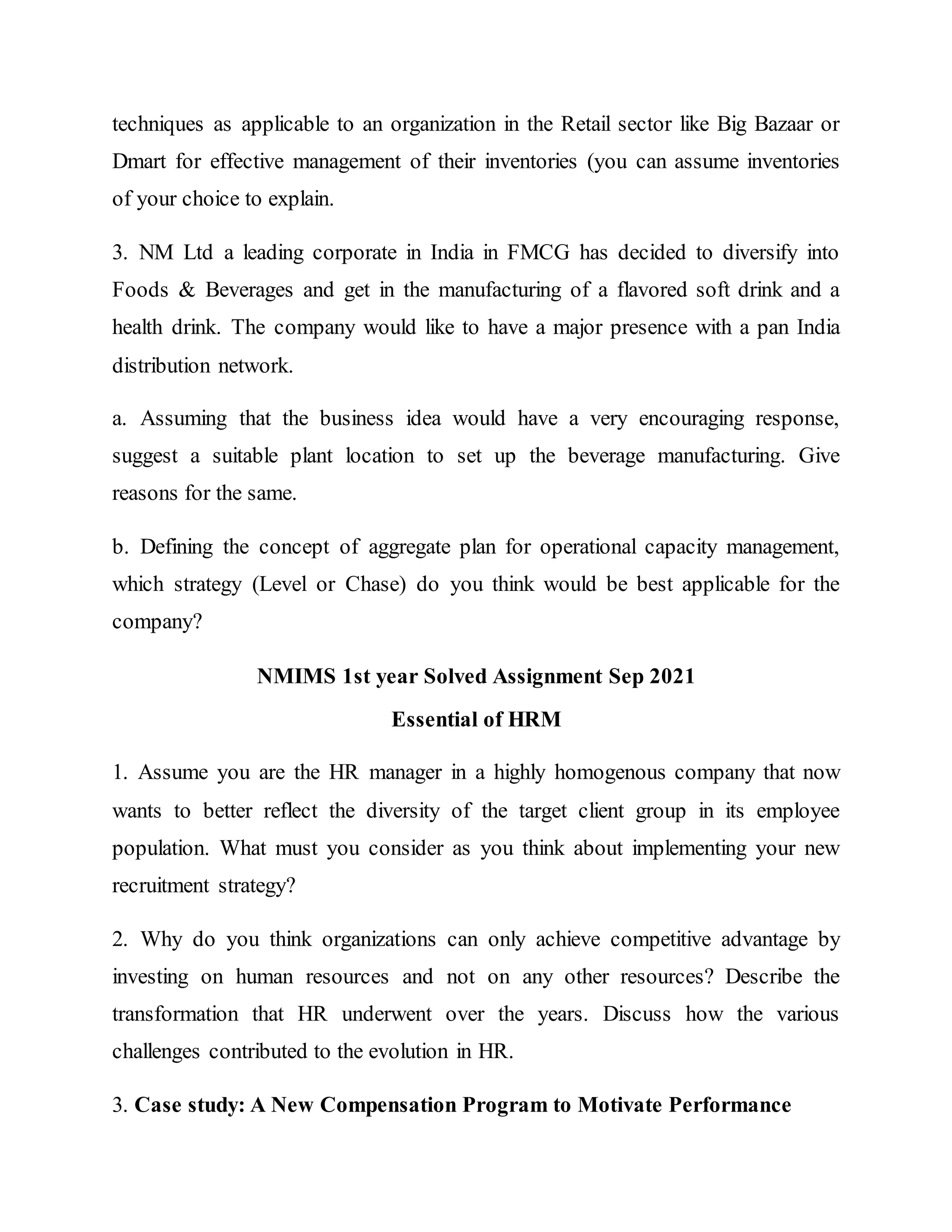 NMIMS 1st Year Solved Assignment Sep 2021 | PDF